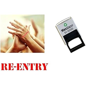 Amazon.com : Re-Entry hand stamp - suitable for Festivals, Parties ...