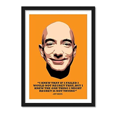 Good Hope Jeff Bezos PlexiGlass Framed Poster, Multicolour, Print ...