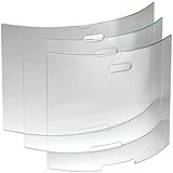 New Curved Clear Glass Fire Guard Glass Firescreen: Amazon.co.uk ...