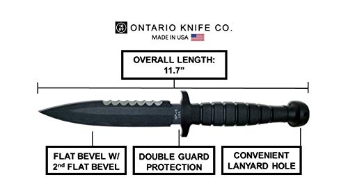 Ontario Knife Company 8686 Spec SP15 LSA, Fixed 6-1/4" Blade, Kraton ...