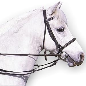 Padded Anti-Grazing Grass Reins With Trigger Clips In Black: Amazon.co ...