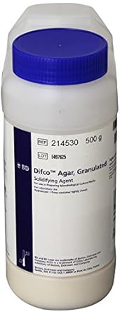 BECTON DICKINSON MICROBIOLOGY 214530 Difco Agar, Granulated, 500 g ...