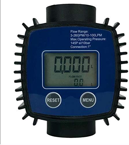 482131 Digital Pump Flow Meter Fuel Diesel Kerosene Line Pipe Counter ...