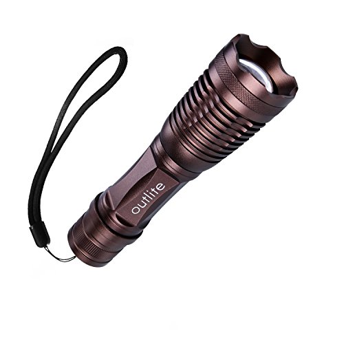 Outlite E6 High Powered Tactical Flashlight with 2pcs Rechargeable ...