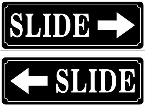 Amazon.com: Outdoor/Indoor (2 Pack) 9" X 3" - Slide Door Caution ...