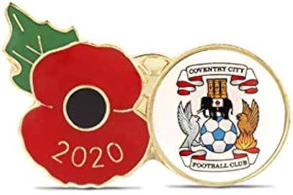 The Royal British Legion Coventry City Poppy Football Pin 2020: Amazon ...