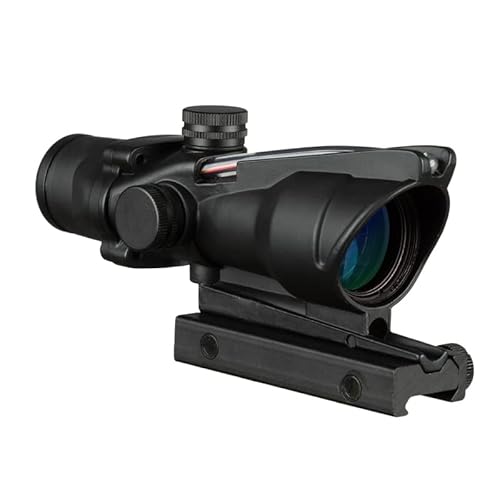 Keschi ACOG 4X32 Riflescope Real Fiber Optics Red Dot Sight Hunting ...