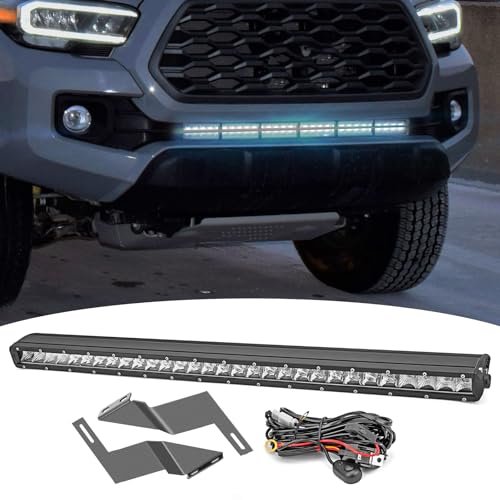WeiSen 32" 150W LED Light Bar & Front Hidden Bumper Grille Mounting ...