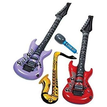 Amazon.com: Inflatable Rock Star Toy Set - 18 Pack Inflatable Party ...