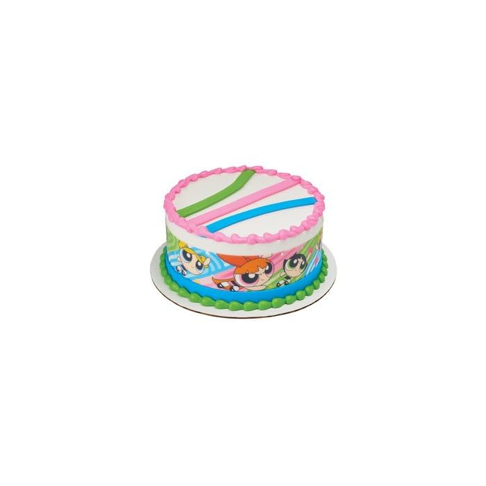 Buy Power Puff Powerpuff Girls Designer Strips Edible Cake Border ...