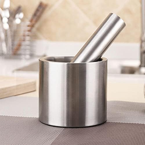 Pestle and Mortar Heavy Duty Brushed Mortar and Pestle Set Aluminum ...