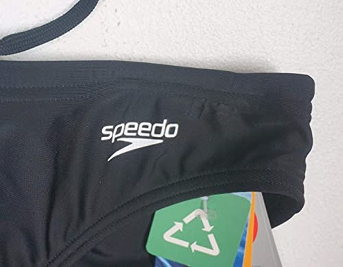 Speedo Men's Brief Fitness Solar 1 Inch Black Swimsuit 8224 Size 32 for ...