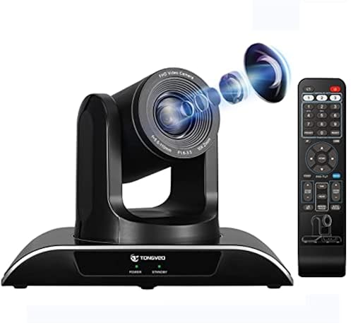 PTZ Camera Conference Room Camera,TONGVEO 1080P Webcam 10X Zoom Video ...