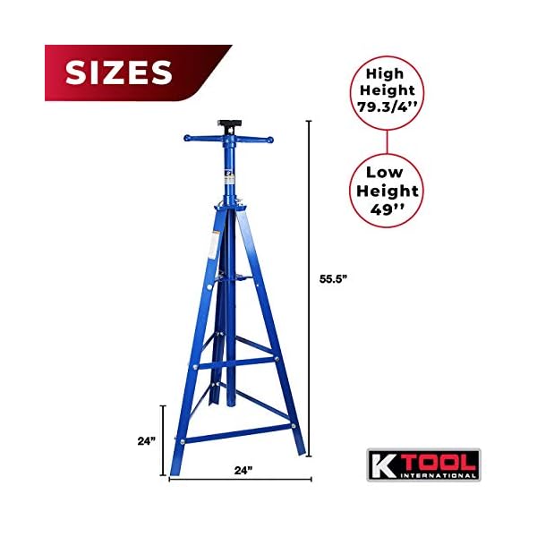 K Tool International Underhoist Support Stand XD, 2 Ton Tripod High ...