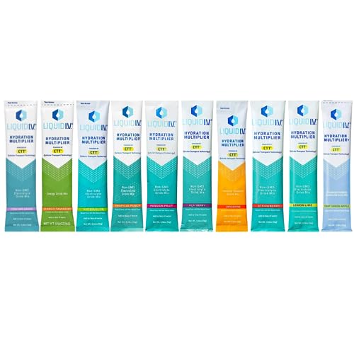 Liquid IV Hydration Multiplier Assorted Variety Pack - Electrolyte ...