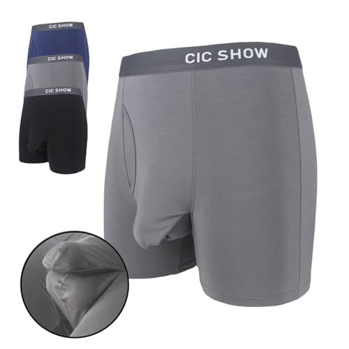 CIC SHOW Mens Underwear with Ball Hammock, Dual Pouch Underwear Micro ...