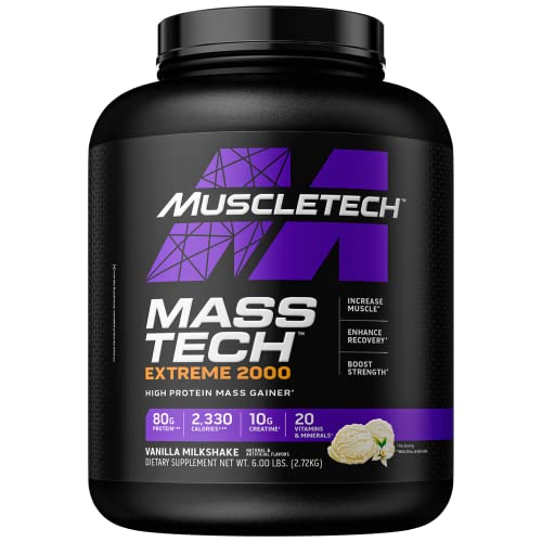 MuscleTech Mass Gainer Mass-Tech Extreme 2000, Muscle Builder Whey ...