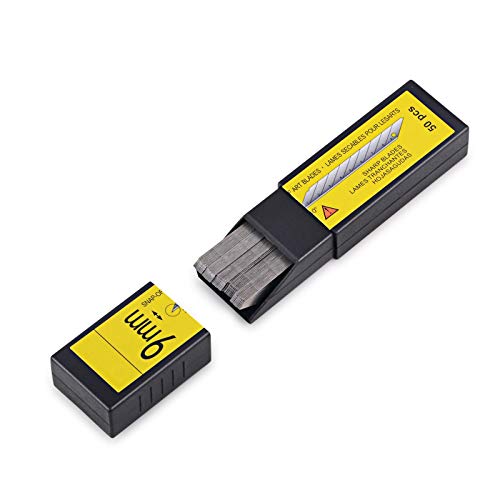 FOSHIO 30 Degree Snap Off Blades 9MM Universal Art Knife Replacement Blades, High Hardness ...