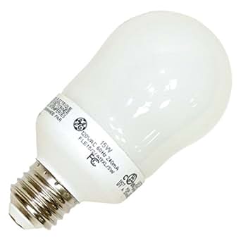 GE 89632 - FLE15/2/A19XL Pear A Line Screw Base Compact Fluorescent ...