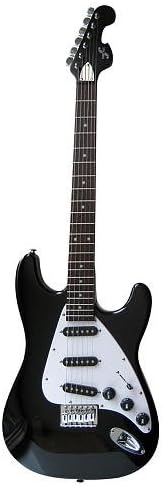 Amazon.com: First Act Double Cutaway Electric Guitar - Black and White ...