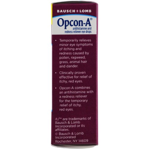 Bausch & Lomb Opcon-A Eye Drops, 0.5 Ounce (Pack of 2), Package may vary