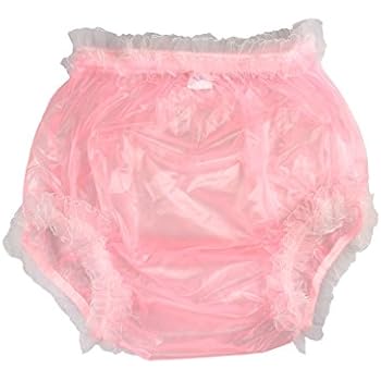 Amazon.com : Haian ABDL PVC & Satin Panties Frilly Rumba Pants Color ...