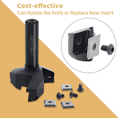 CNC Spoilboard Surfacing Router Bit, 1/2" Shank 2" Cutting Diameter ...