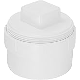 Amazon.com: 4" PVC Sewer Cleanout Adapter with Plug Pipe Fitting, PVC ...