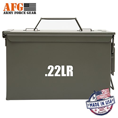 Buy Army Force Gear New Metal Ammo can 50 cal All-Metal Waterproof with ...