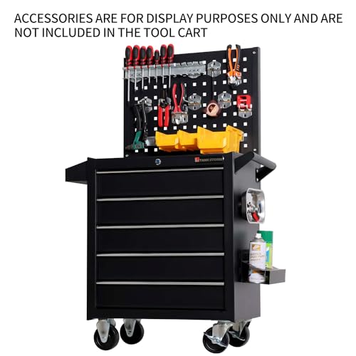 TANKSTORM Tool Chest Heavy Duty Cart Steel Rolling Tool Box 5 Drawer Cart (TZ35P-B) on Galleon ...