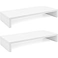 Amazon.com: TEAMIX 2 Pack White Monitor Stand Riser - 20 inch, Wooden ...