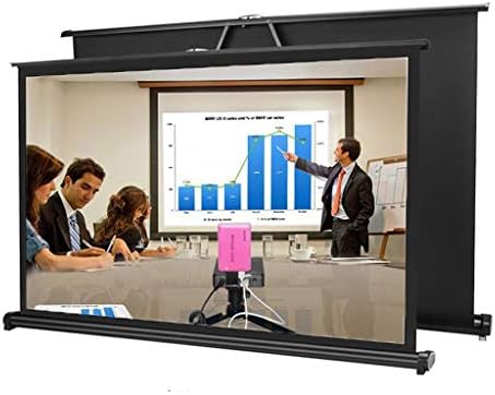 WDBBY 50 inch 16:9 Portable Tabletop Projection Screen Matte White ...