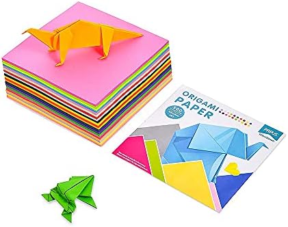PAPUS Origami Paper 500 Sheets 20 Colors Double Sided Colors 6inch ...