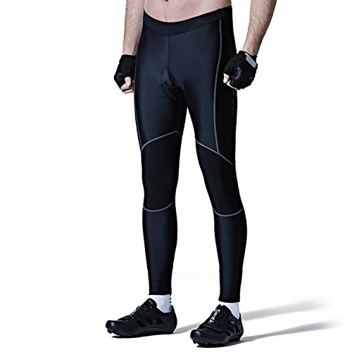 Santic Men's Cycling Bike Pants 4D Padded Long Bicycle Compression Tights Breathable Trousers ...