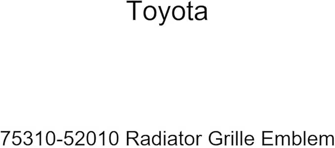 Amazon.com: Toyota 75310-52010 Radiator Grille Emblem: Automotive