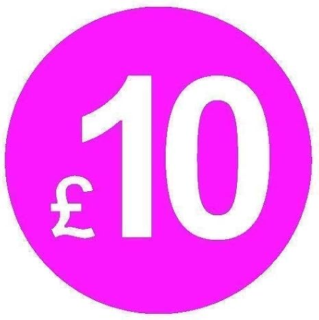 From 99p to £10 - Pack of 200 Pink 20mm Price Stickers/Sticky Labels ...