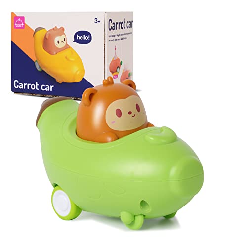 DEGIDEGI Toy Cars for 3 Year Old Boys,Powered Cartoon Cars Push Down ...