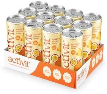 Acti-Vit Sparkling Flavoured Vitamin Water Cans with B Vitamins B5, B6 ...