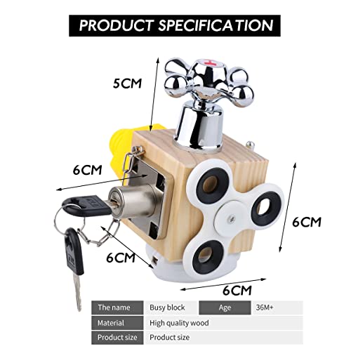 LFDecor 7-in-1 Montessori Lock Box Toy, Fidget Busy Cube for Children ...