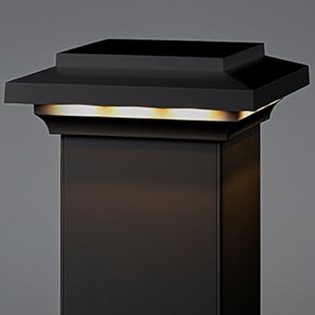 AZEK 5.5" x 5.5" Lighted Island Post Cap - Black - - Amazon.com