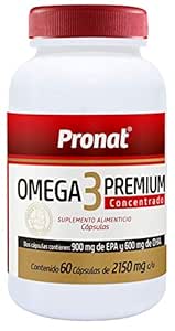 Omega 3 Premium Concentrado pronat 60 Cápsulas: Amazon.com.mx: Salud ...