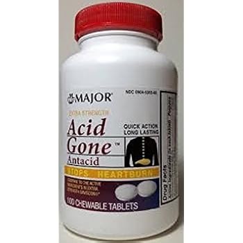 Amazon.com: Acid Gone Antacid Chewable Generic for Gaviscon Extra ...