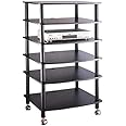 Amazon.com: VTI AR Series 6-Shelf Audio Rack Pole Color: Black, Shelves ...