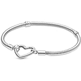 Amazon.com: PANDORA Pandora Moments Double Wrap Barrel Clasp Snake ...