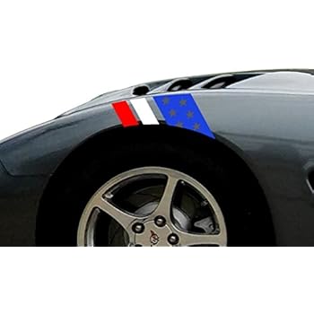 Amazon.com: USA FLAG w/stars Fender Hash Mark Bars Vinyl Graphic Decal ...