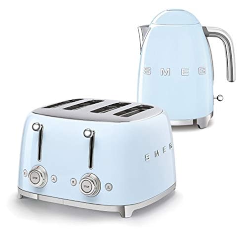 Smeg 50s Retro 4-Slot Toaster TSF03 Bundle with Smeg KLF03 Electric ...