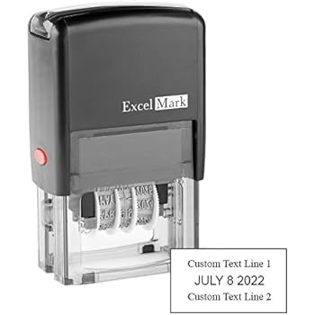 Amazon.com : MaxMark S40 (Large Size) Date Stamp with"RECEIVED" and Custom Text, Self Inking ...