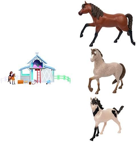 Spirit Barn Playset + Spirit Classic Horse – Espada + Topanga + Pepper ...