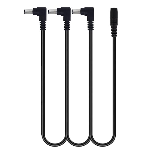Godtone 3 Ways Daisy Chain 9V DC Power Cable Right Angle Plug Daisy ...