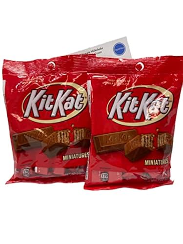 Kit Kat Crisp Wafer Milk Chocolate Minatures Candy Bar Bundle: (2) 2.4 ...